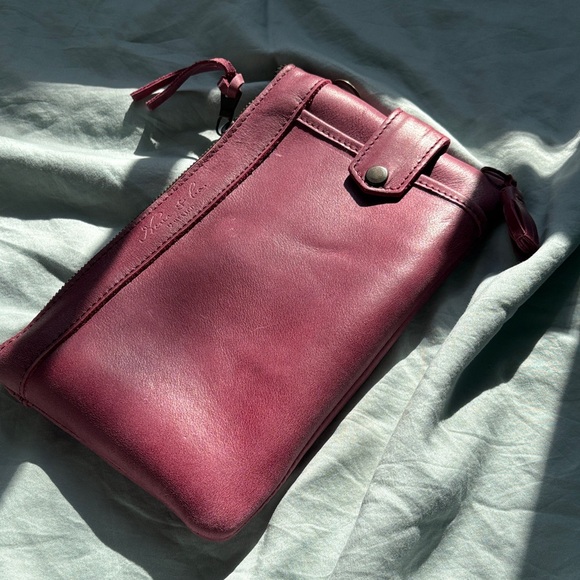 Nena & Co. | Accessories | Nena Co Burgundy Leather The Perfect Clutch ...